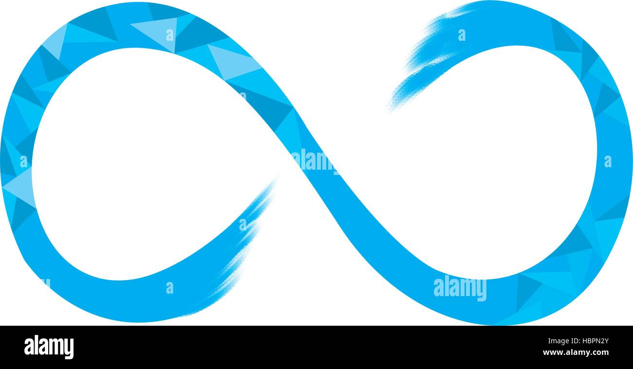 Isolated textured infinite symbol on a white background, Vector ...