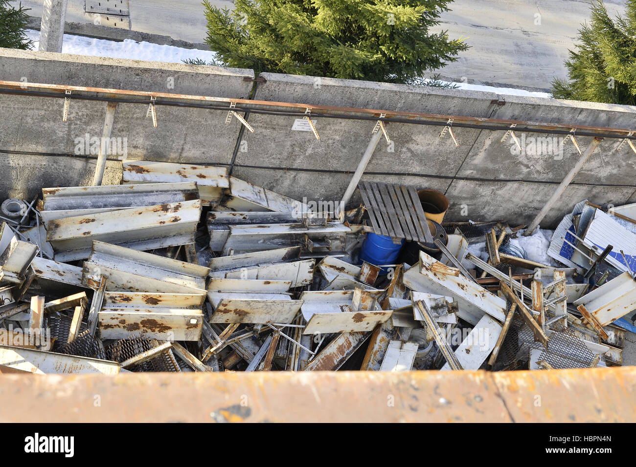 Storage of metal waste production Stock Photo - Alamy