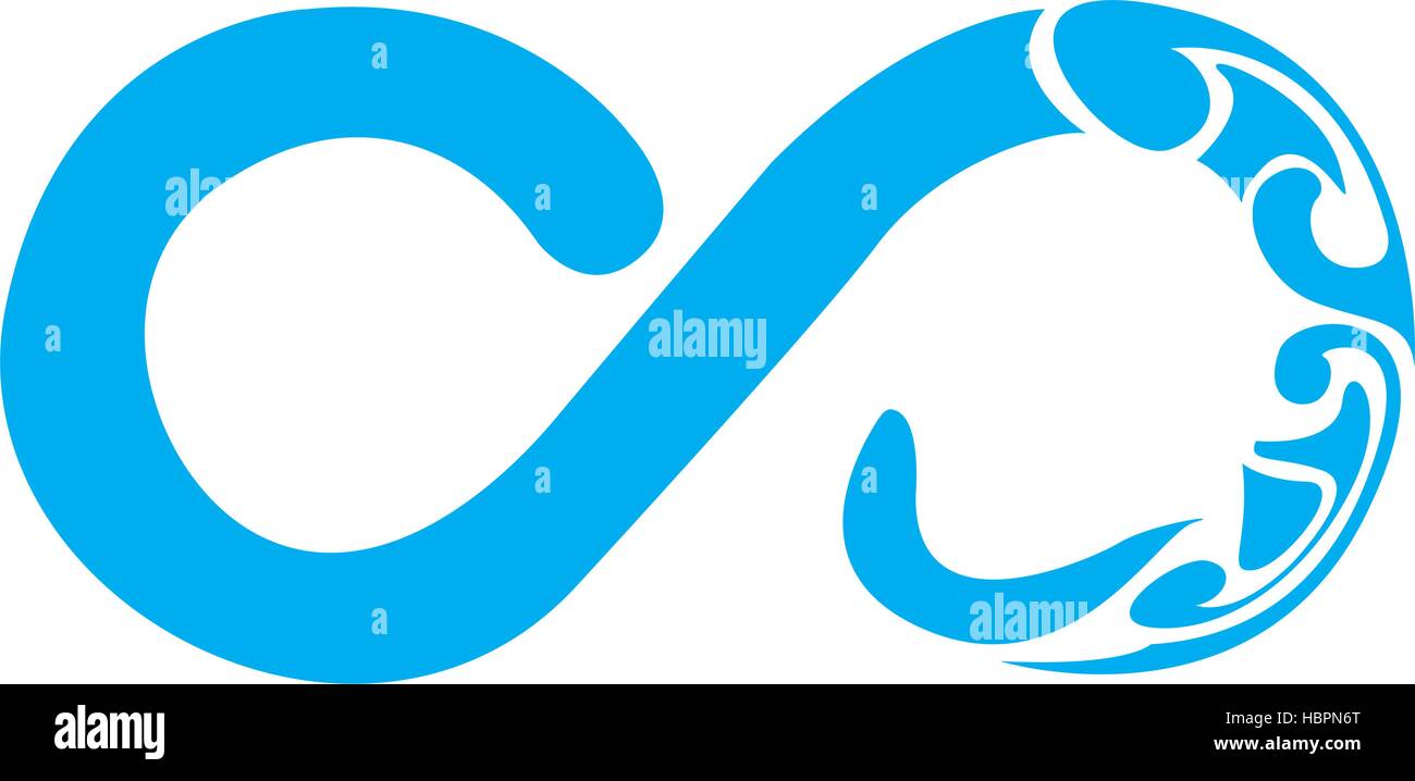 Isolated textured infinite symbol on a white background, Vector ...