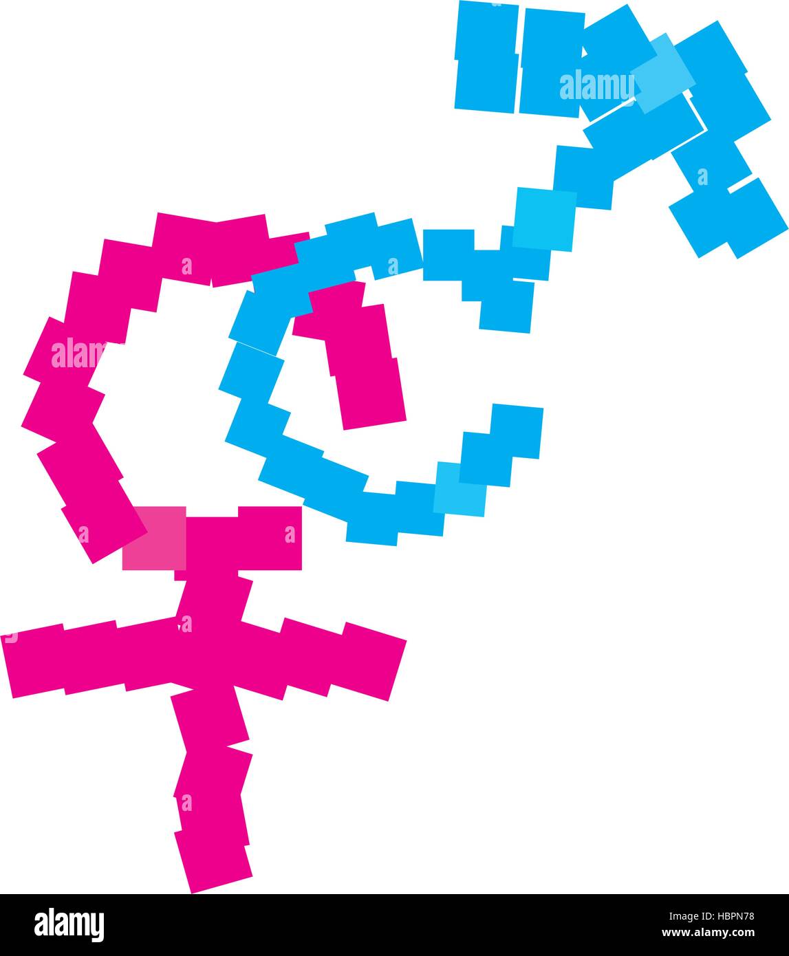 Isolated pair of gender symbols, Vector illustration Stock Vector Image ...