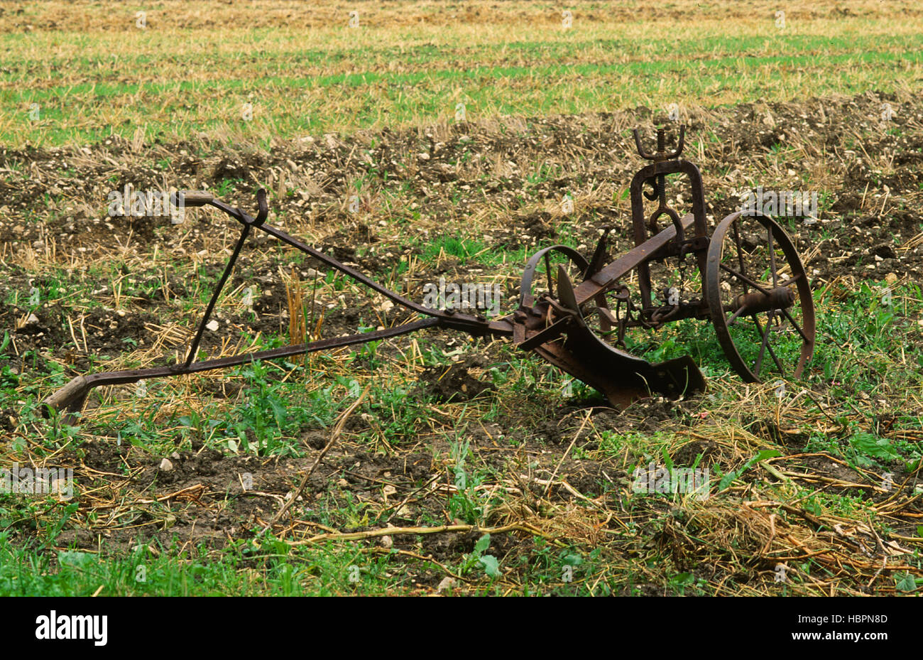 Ackerpflug, historisch, Handpflug Stock Photo - Alamy