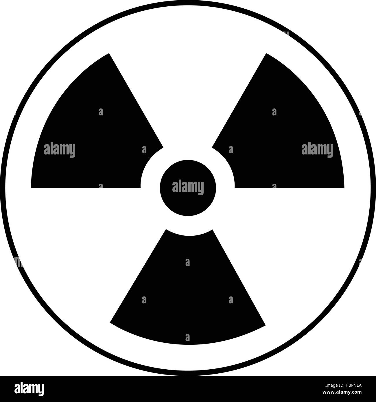 Isolated black nuclear symbol on a white background, Vector ...