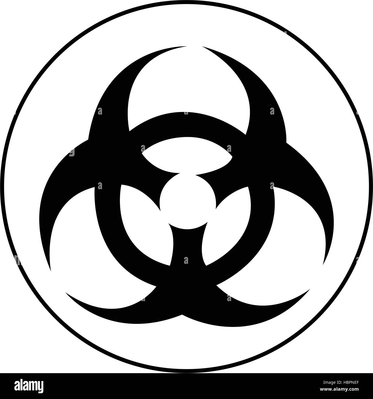 Isolated black nuclear symbol on a white background, Vector ...