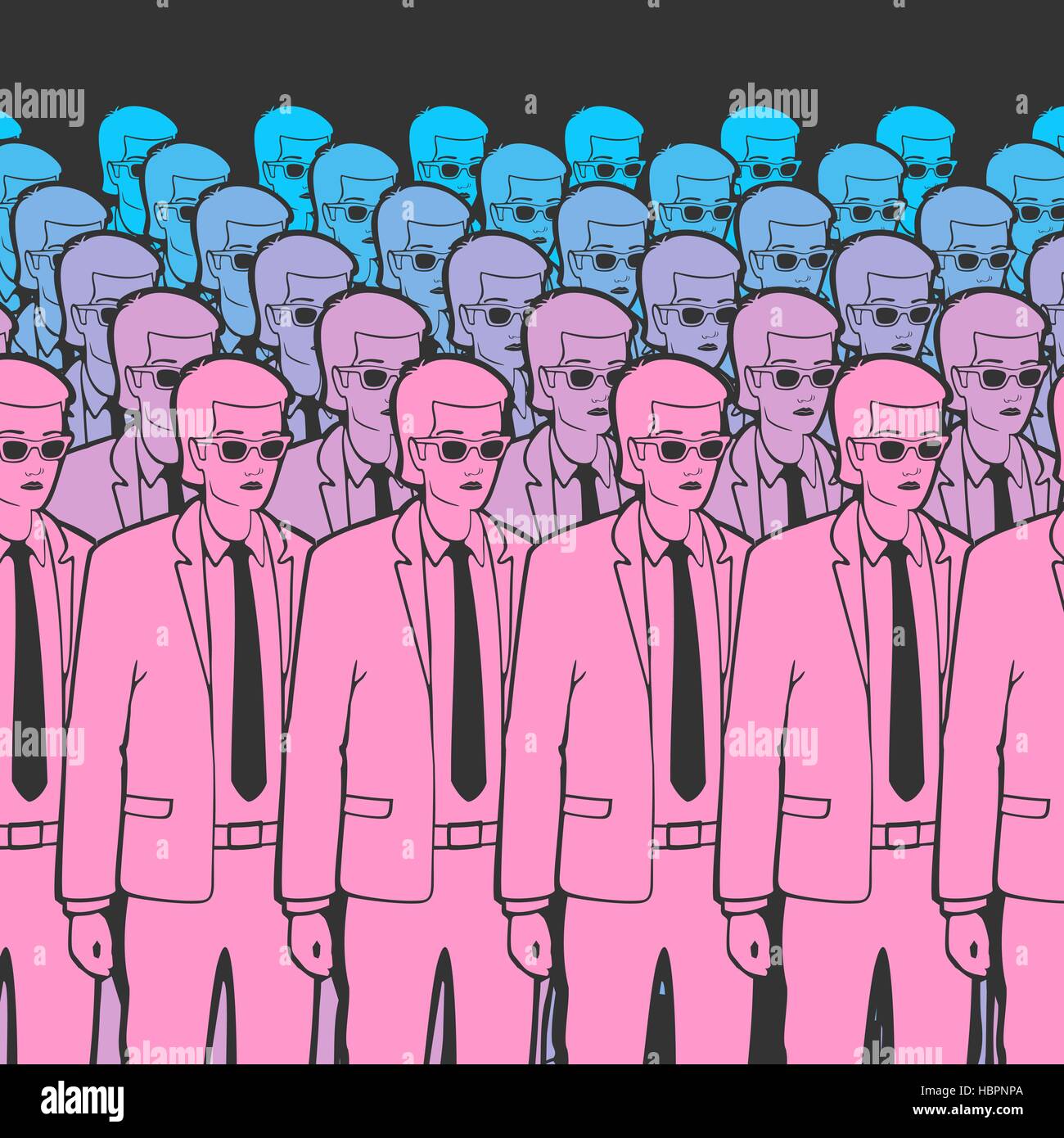 Clone Group businessman vector illustration Stock Vector Image & Art ...