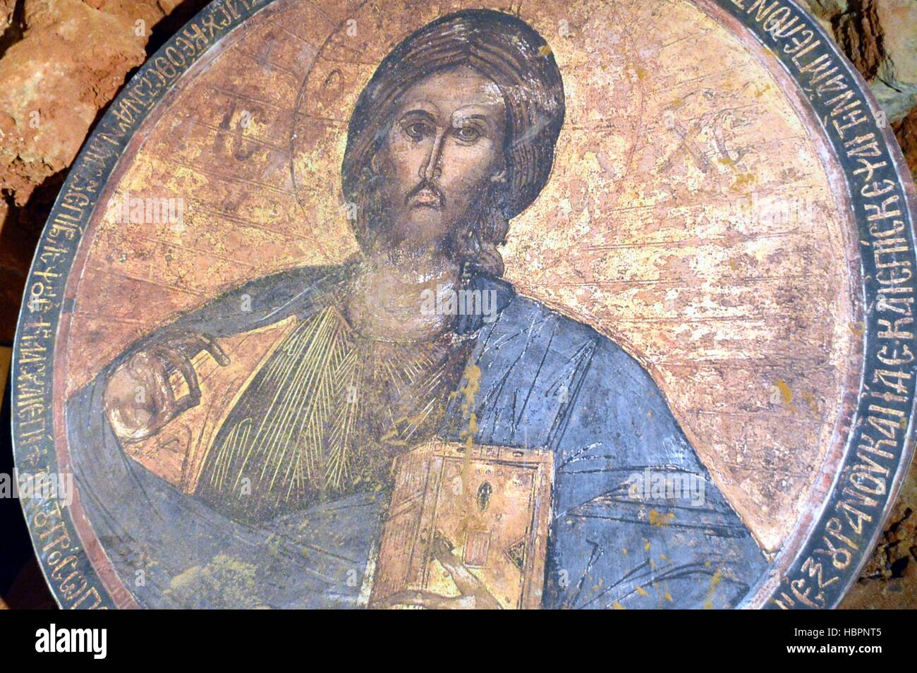 Icon of Jesus rest on the ground Stock Photo - Alamy