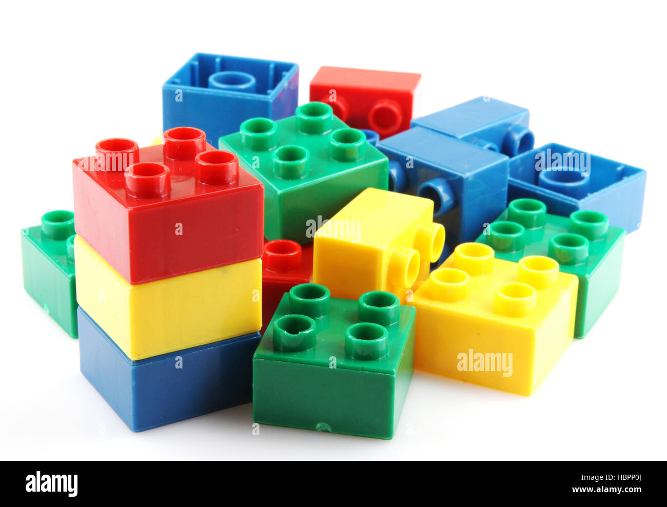 Plastic building block Stock Photo - Alamy