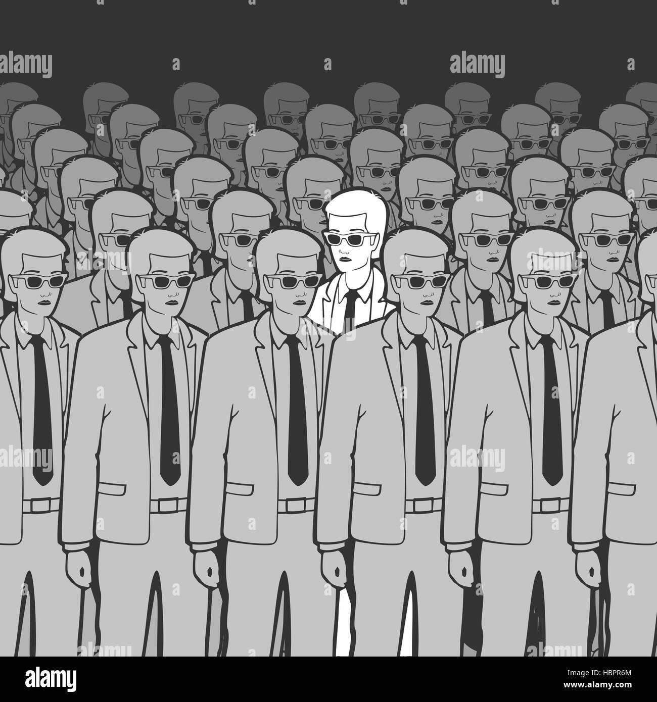 Unique Person In Crowd