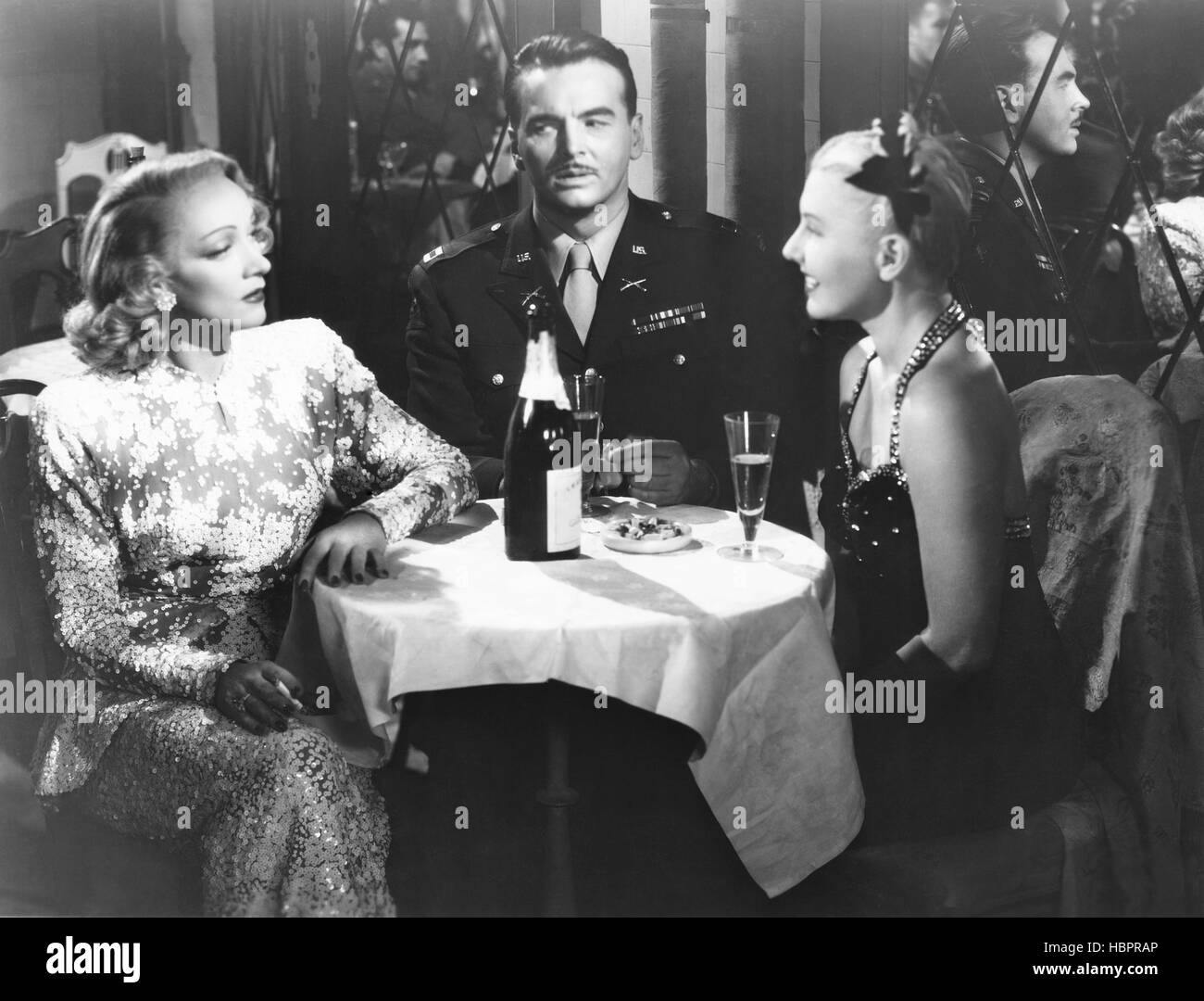 A FOREIGN AFFAIR, from left: Marlene Dietrich, John Lund, Jean Arthur ...