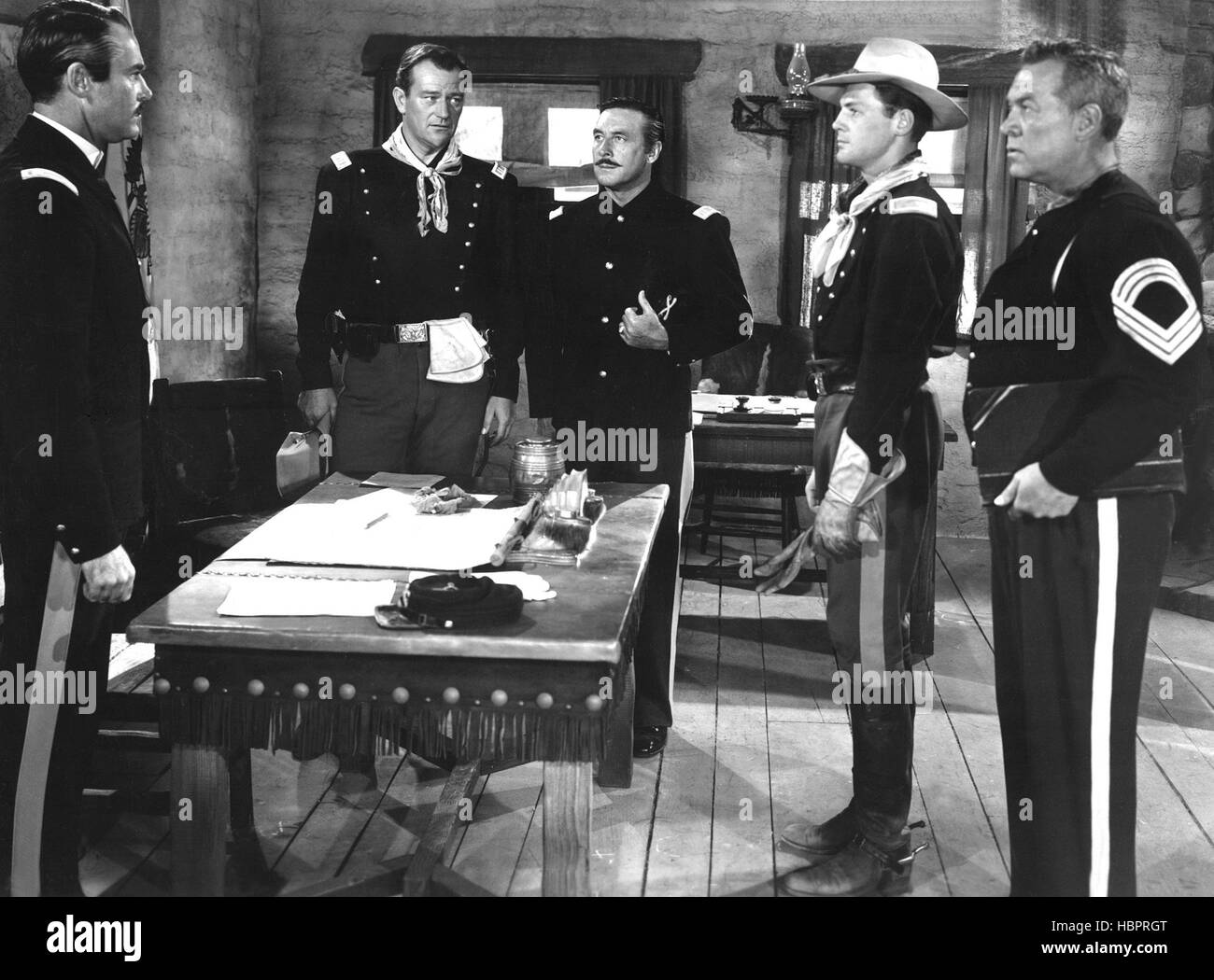 FORT APACHE, Henry Fonda, John Wayne, George O'Brien, John Agar, Ward ...