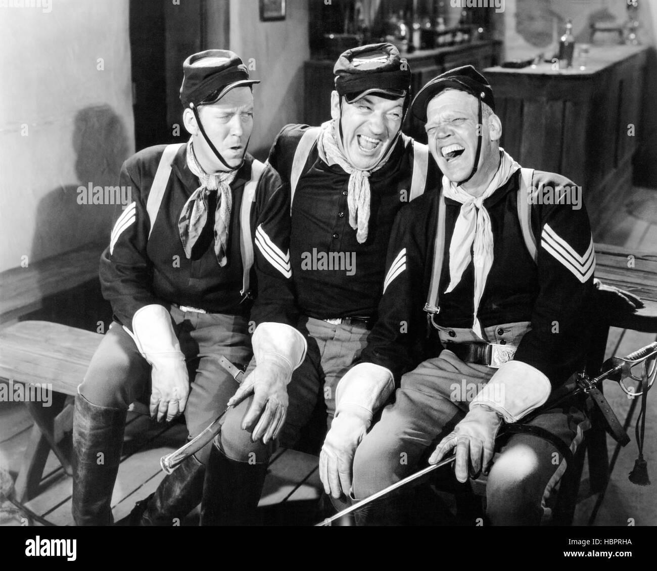 FORT APACHE, from left: Dick Foran, Victor McLaglen, Jack Pennick, 1948 ...