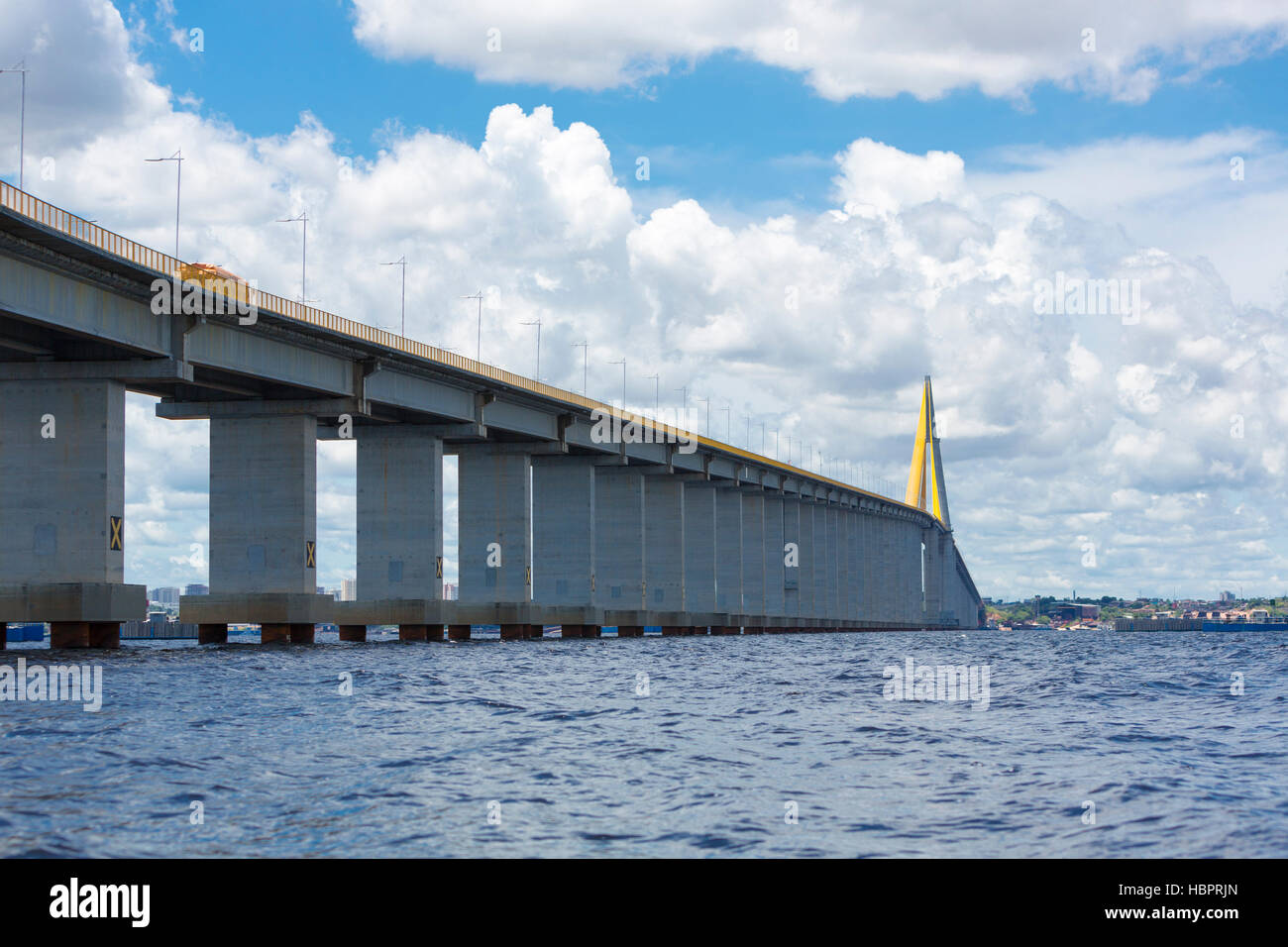 The Manaus Iranduba Bridge over the Amazon River, Brazil Stock Photo ...
