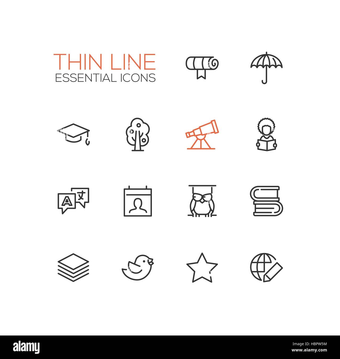 Thin book Stock Vector Images - Alamy