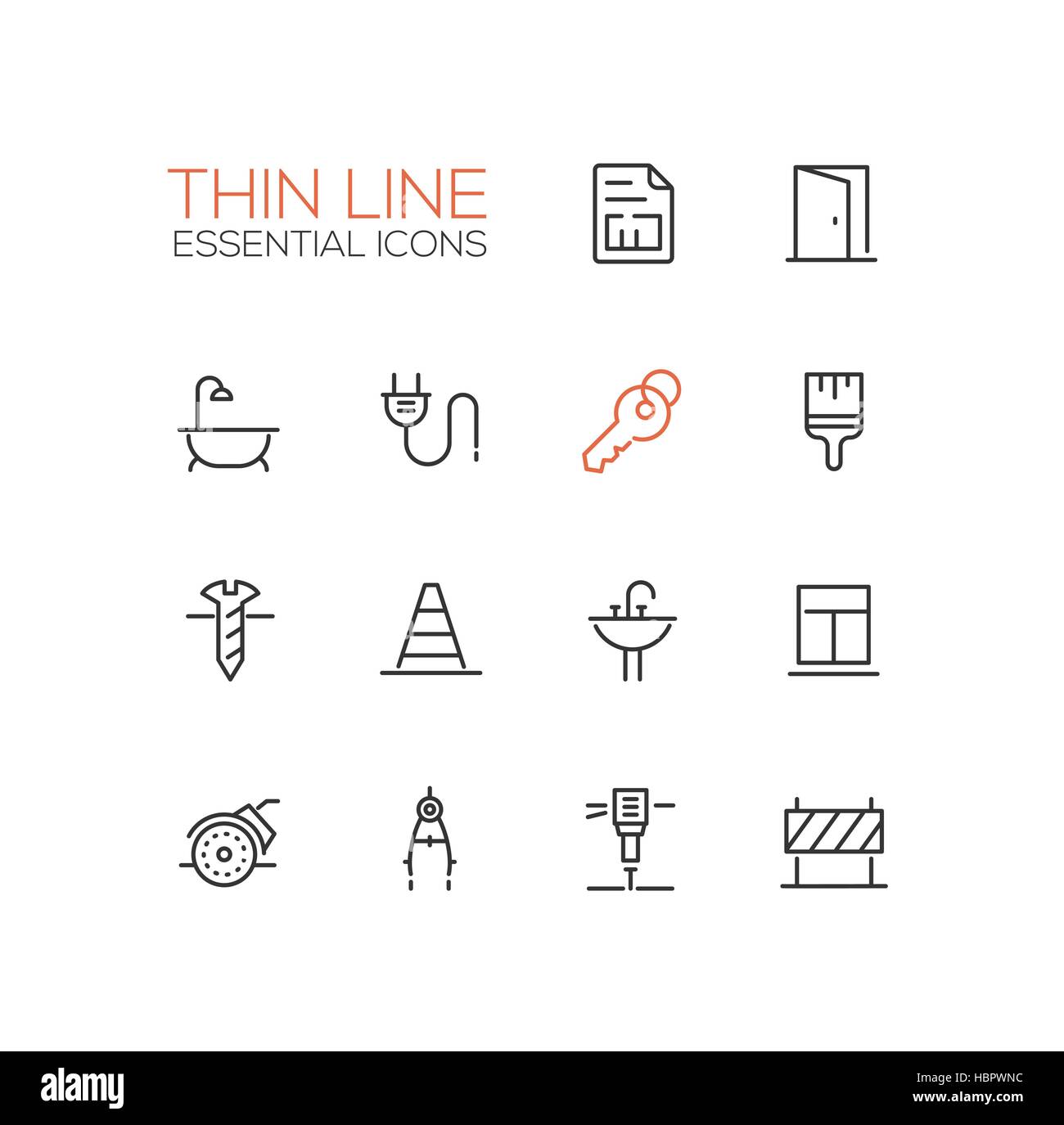 Measuring icon set vector hi-res stock photography and images - Alamy