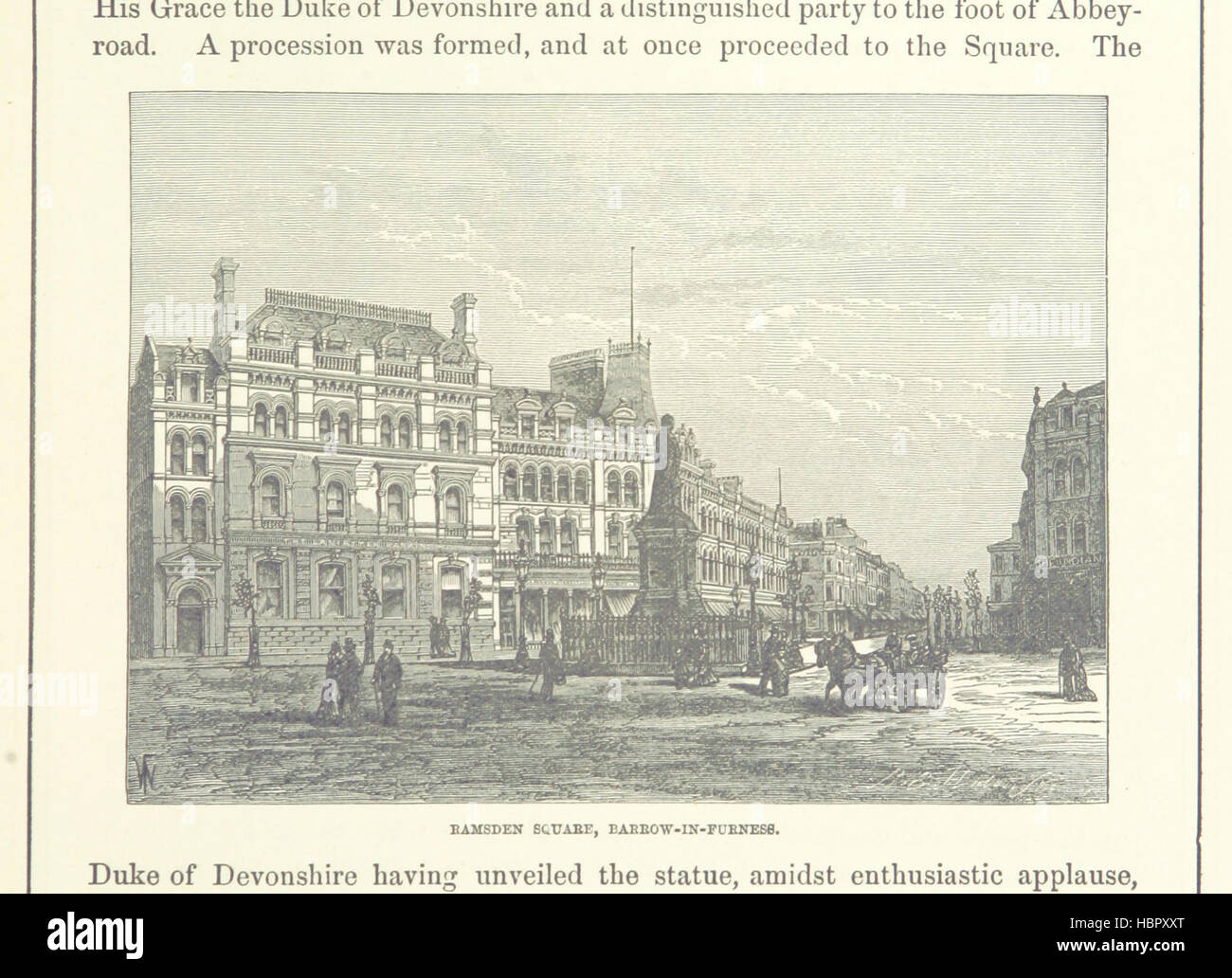 Barrow in furness ramsden square bldigital date hi-res stock ...