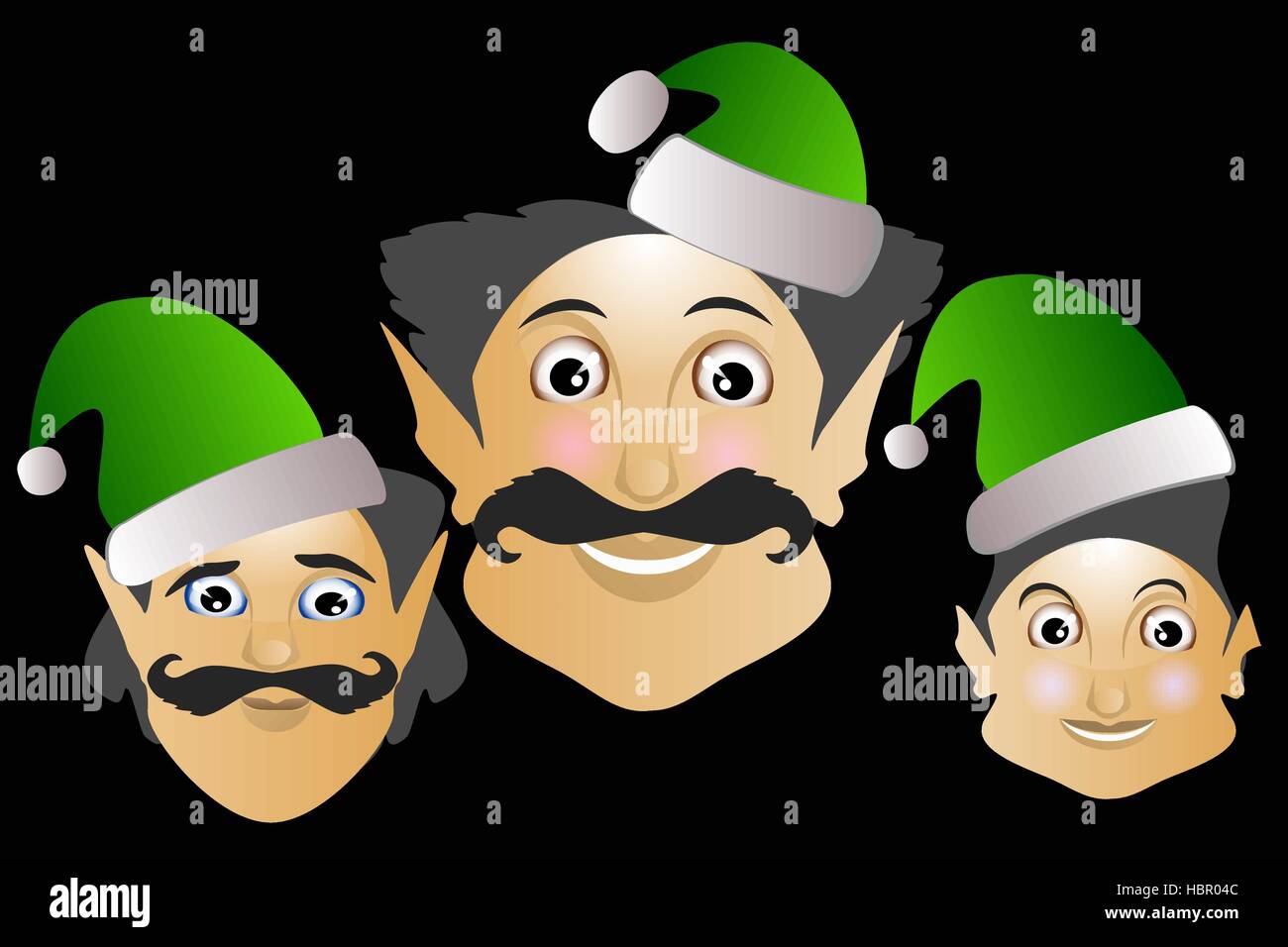 helpers elves merry Christmas new year magic help Stock Vector Image ...
