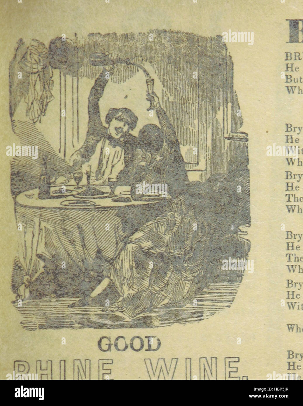 The image depicts a collection of traditional ballads, showing printed ...