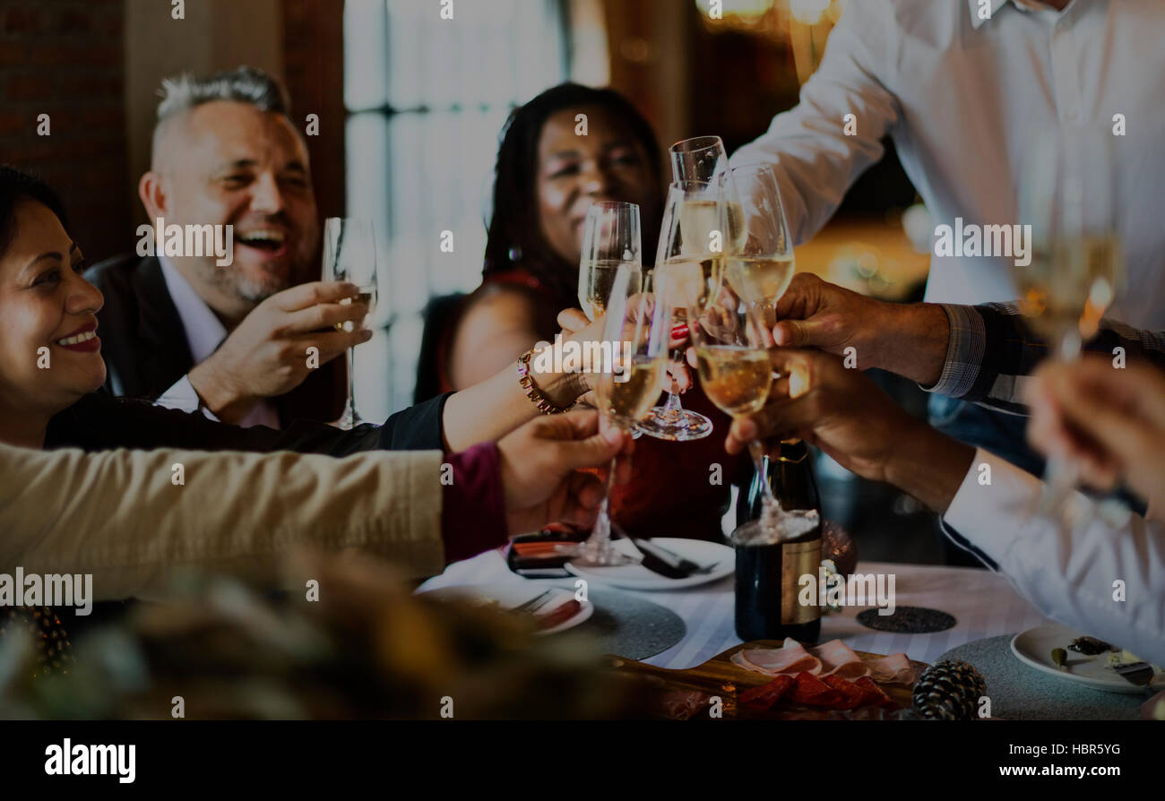 People Party Celebration Drinks Cheers Happiness Concept Stock Photo ...