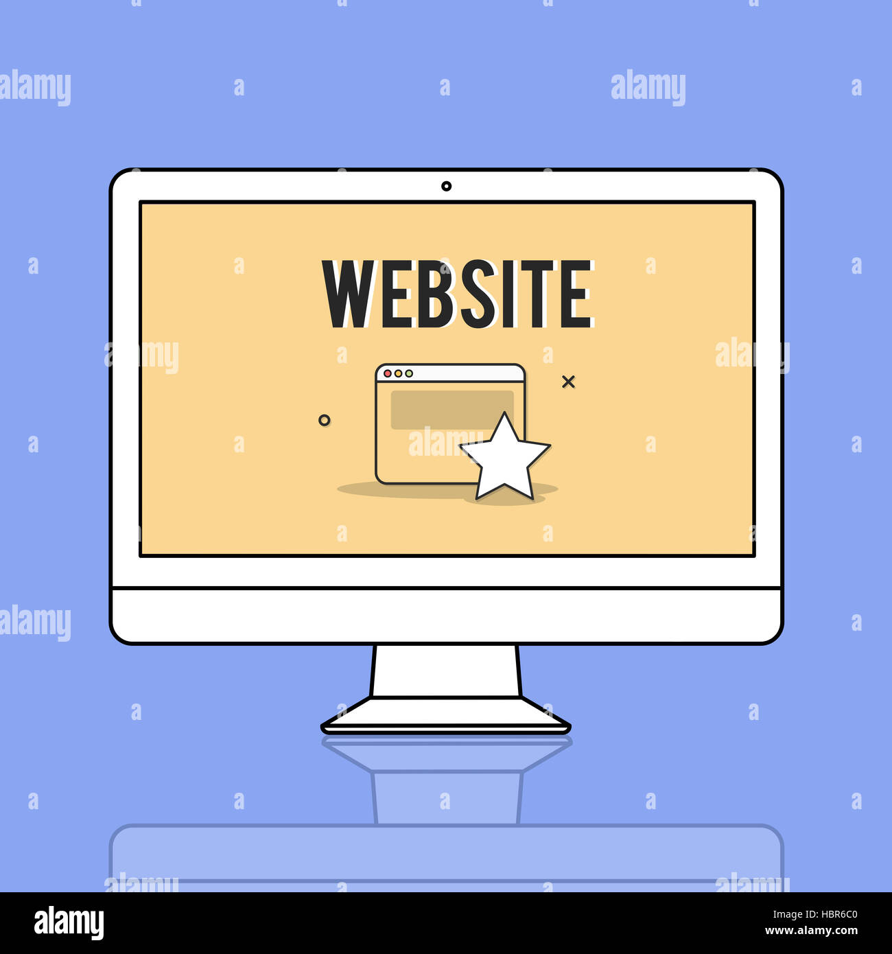 Bookmark Star Web Page Concept Stock Photo - Alamy