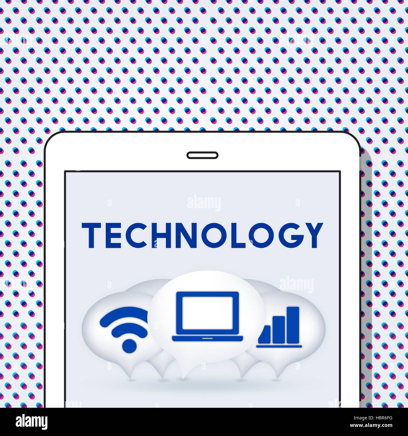 Technology Digital Communication Connection Network Concept Stock Photo ...