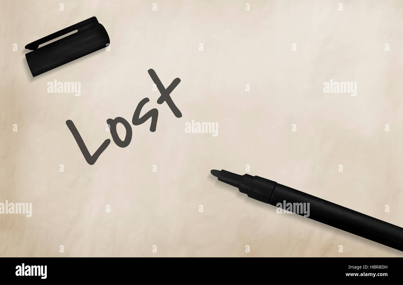 Lost Failure Missing Solution Concept Stock Photo - Alamy