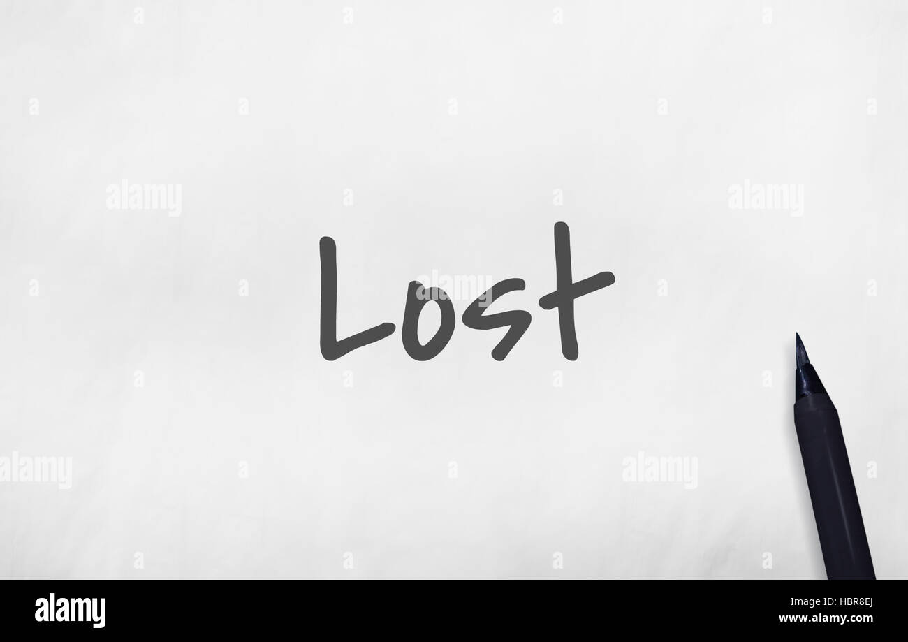 Lost Failure Missing Solution Concept Stock Photo - Alamy