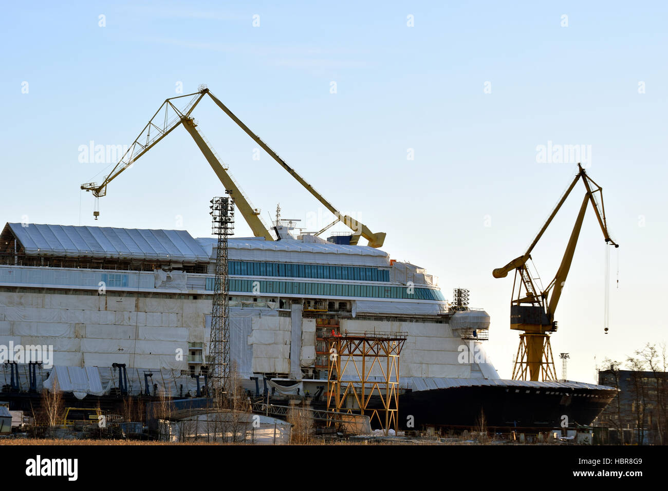 Perno shipyard, Turku, Finland. The yard is operated by Meyer Turku ...