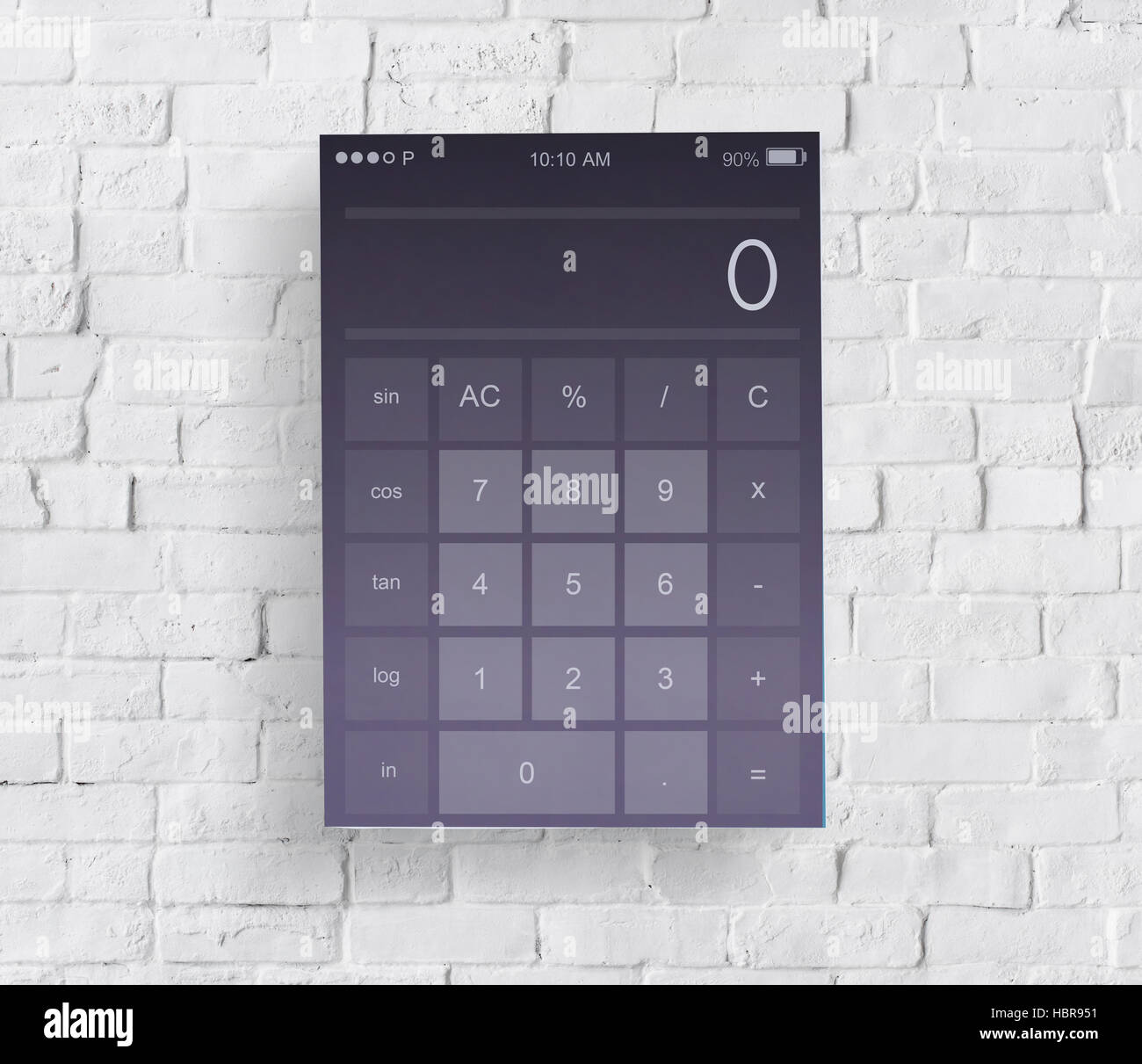 Calculator Calculate Accounting Aplication Concept Stock Photo - Alamy