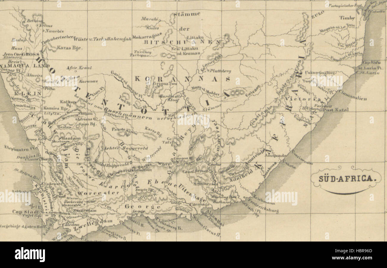 This map, extracted from a larger work, shows a detailed geographical ...