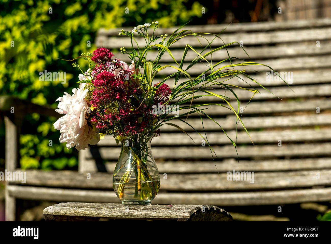 A peaceful gentle garden on Vashon Island in the Pacific Northwest of ...