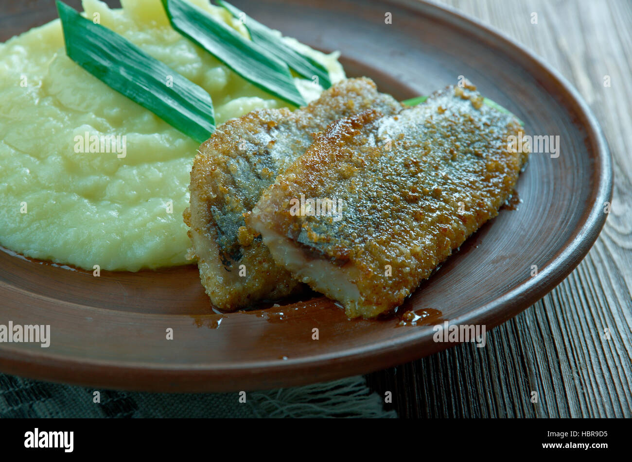 fried herring fillets Stock Photo - Alamy