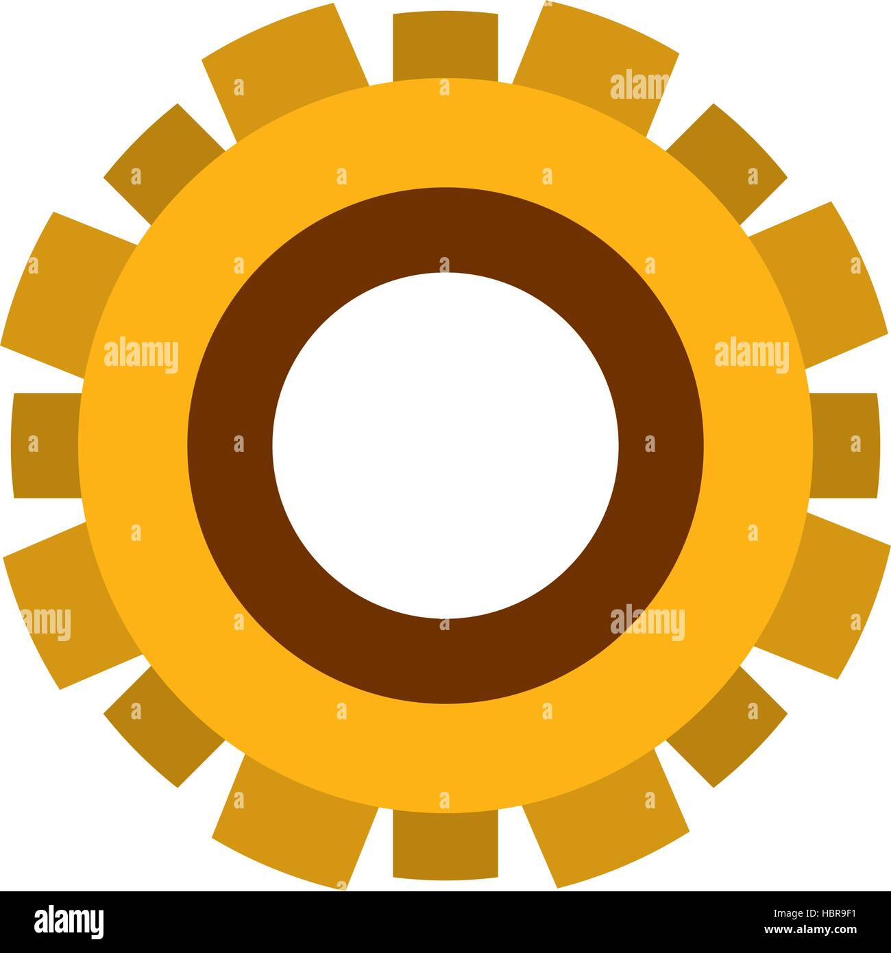 yellow silhouette gear wheel icon Stock Vector Image & Art - Alamy