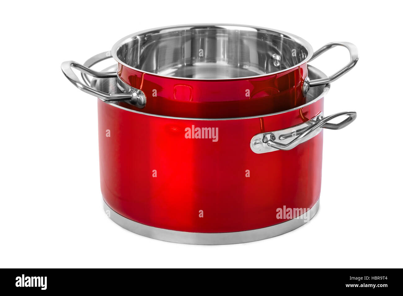Red steel pans Stock Photo - Alamy