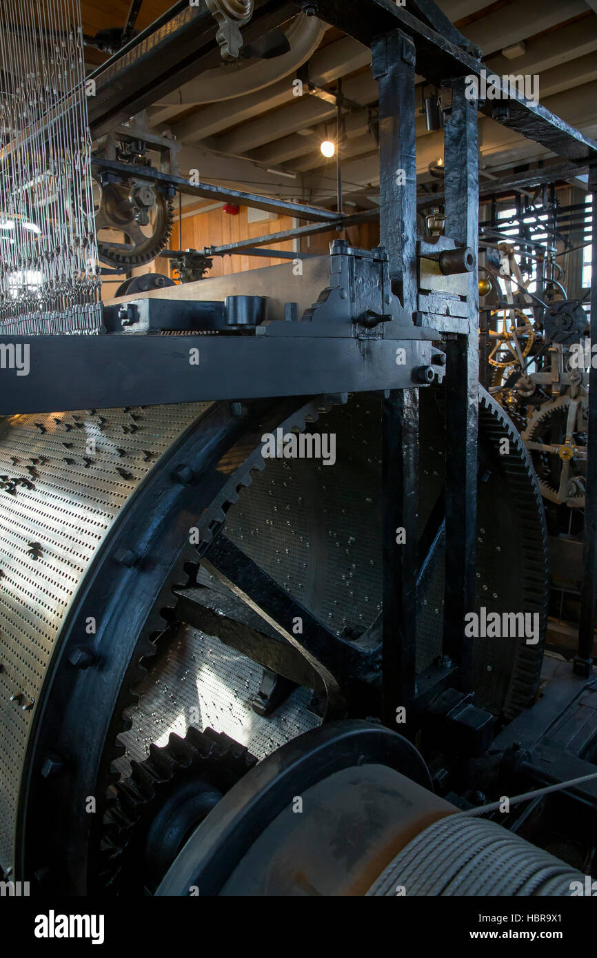 Clock mechanism and carillon, Belfort Belfry, Bruges, West Flanders ...