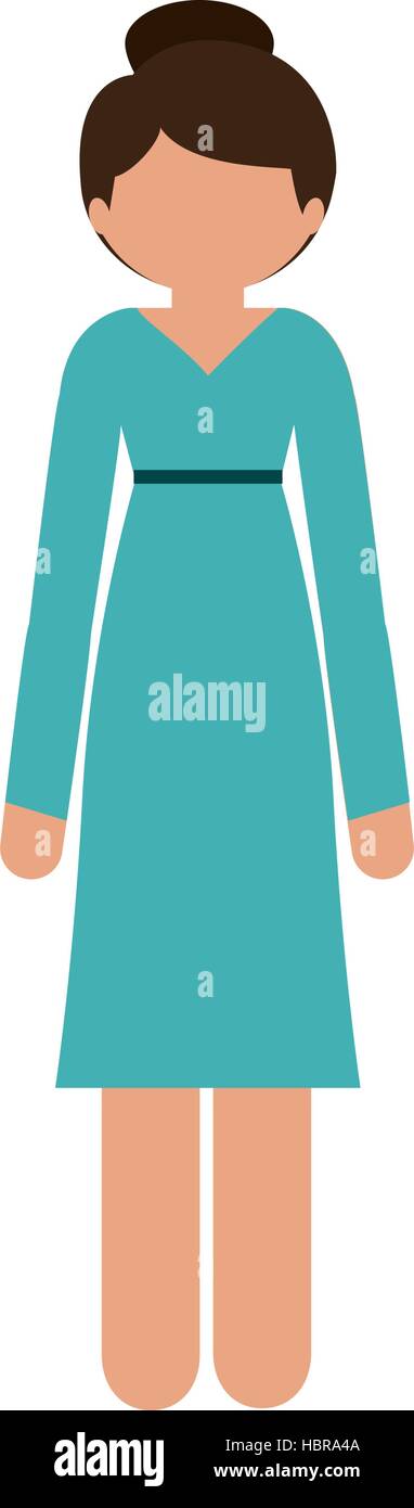 silhouette woman in dress without face Stock Vector Image & Art - Alamy