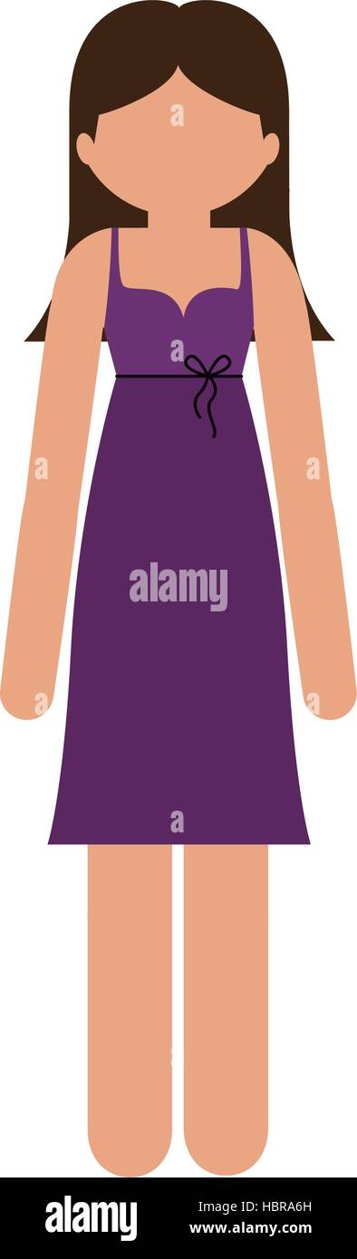silhouette woman with fashion dress without face Stock Vector Image ...