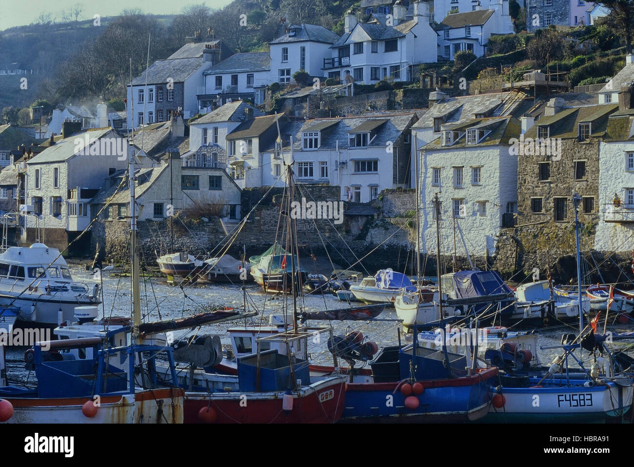 Polperro fishing village. Cornwall. England. UK Stock Photo - Alamy
