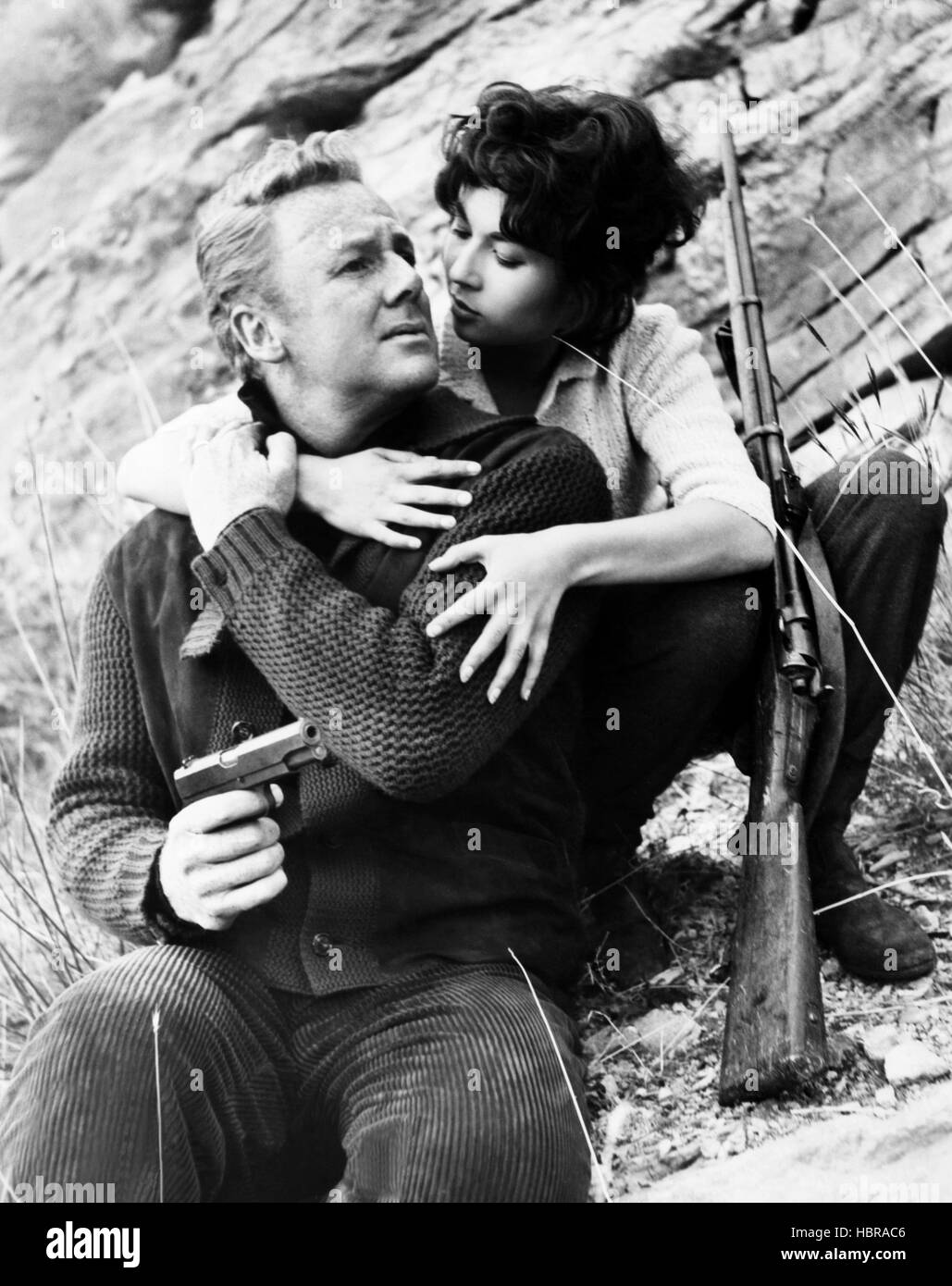 THE ENEMY GENERAL, from left, Van Johnson, Dany Carrel, 1960 Stock ...