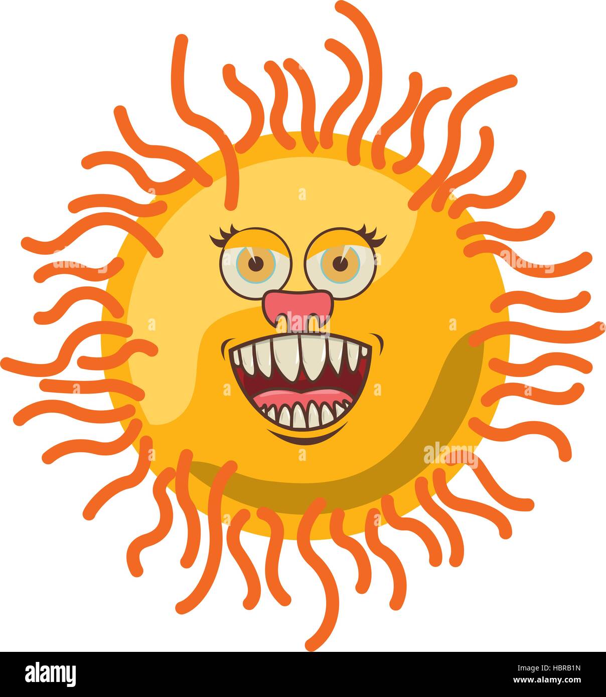 silhouette yellow with bacteria cartoon shape Stock Vector Image & Art ...