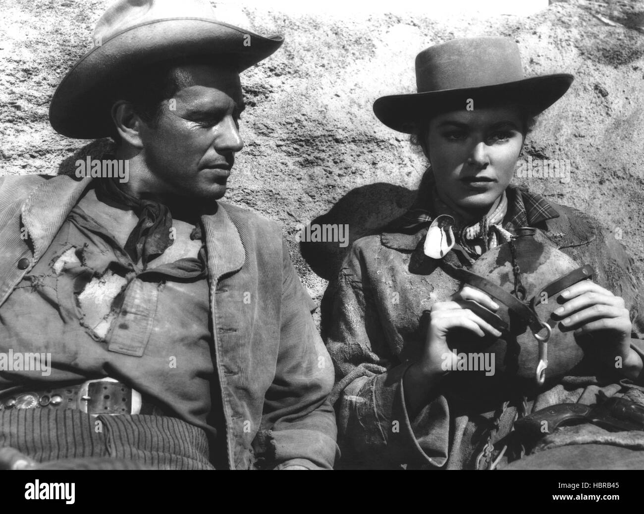 ESCAPE FROM FORT BRAVO, John Forsythe, Eleanor Parker, 1953 Stock Photo ...