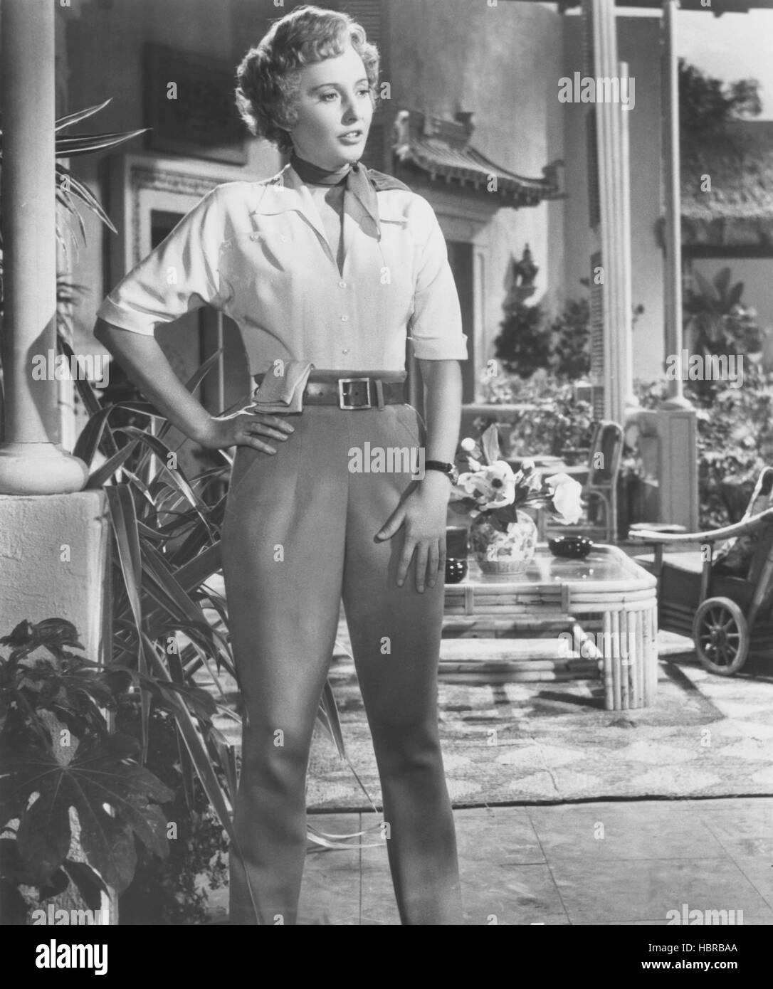 ESCAPE TO BURMA, Barbara Stanwyck, 1955 Stock Photo - Alamy