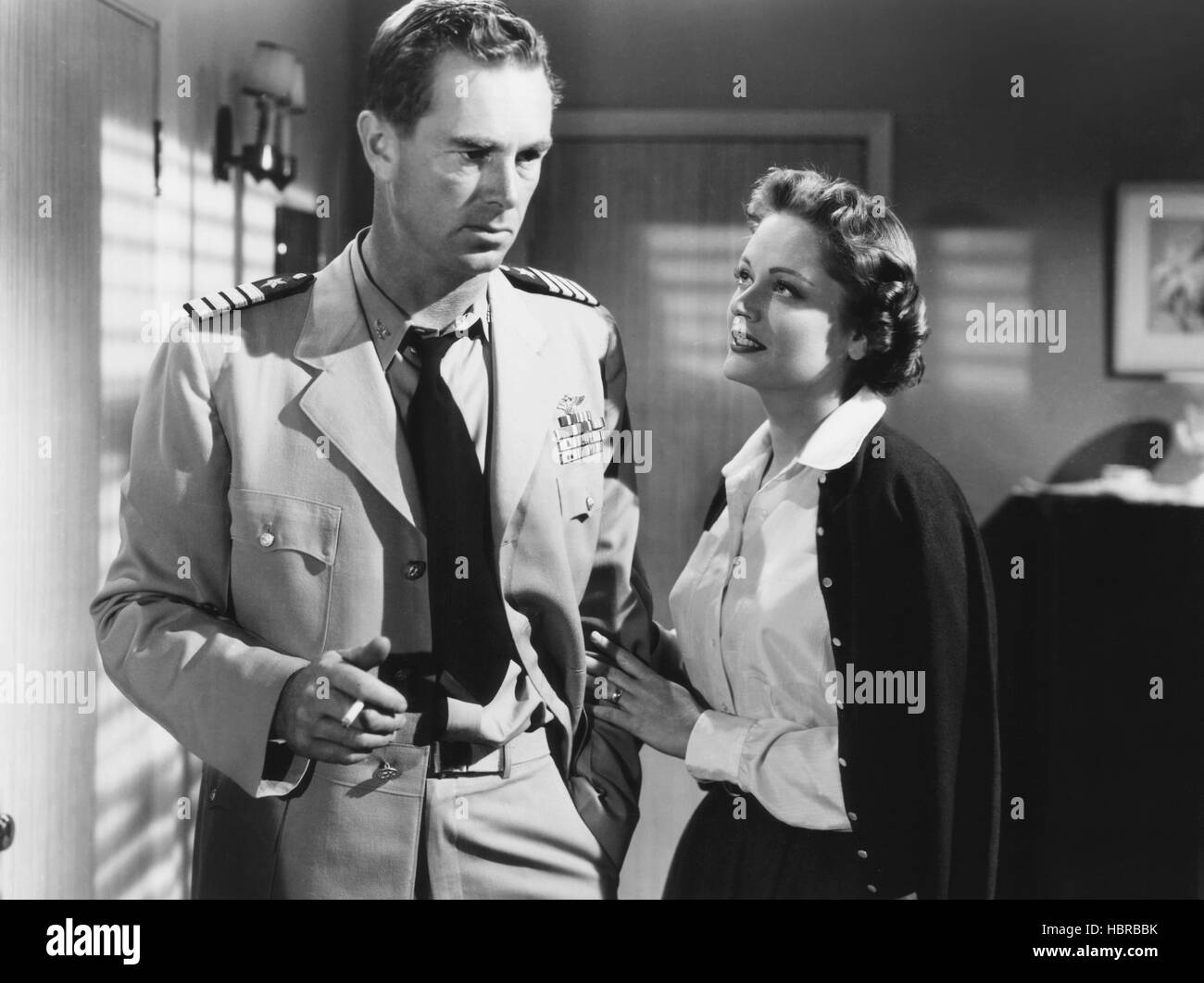 THE ETERNAL SEA, from left, Sterling Hayden, Alexis Smith, 1955 Stock ...