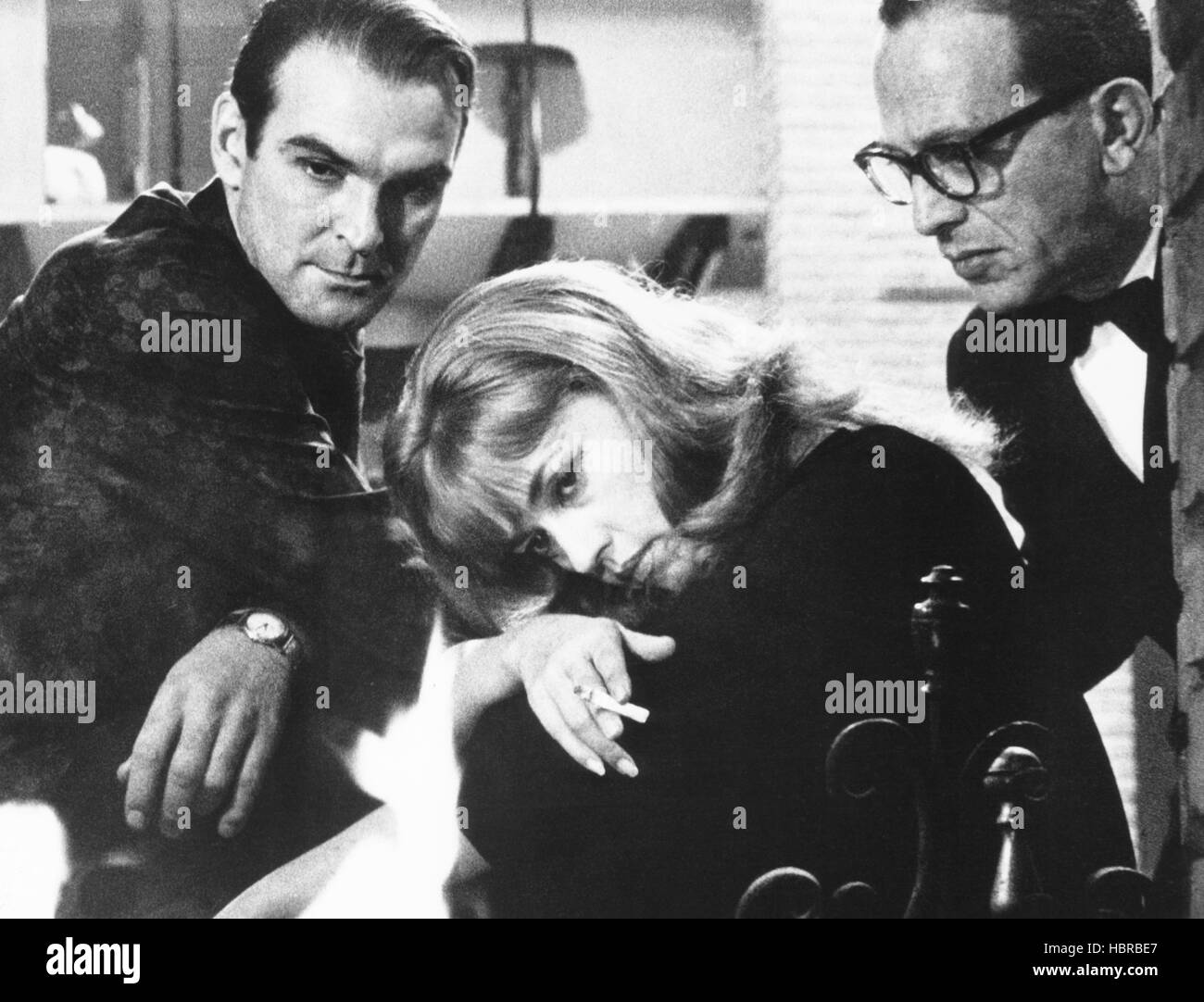 EVA, from left: Stanley Baker, Jeanne Moreau, Checco Rissone, 1962 ...
