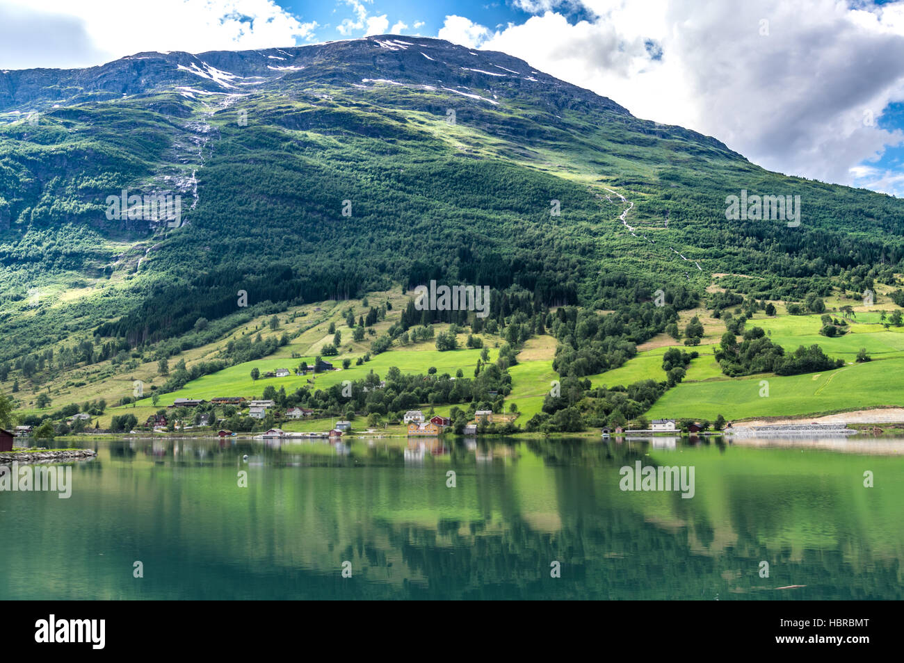 At the glacier in Sande Stock Photo - Alamy