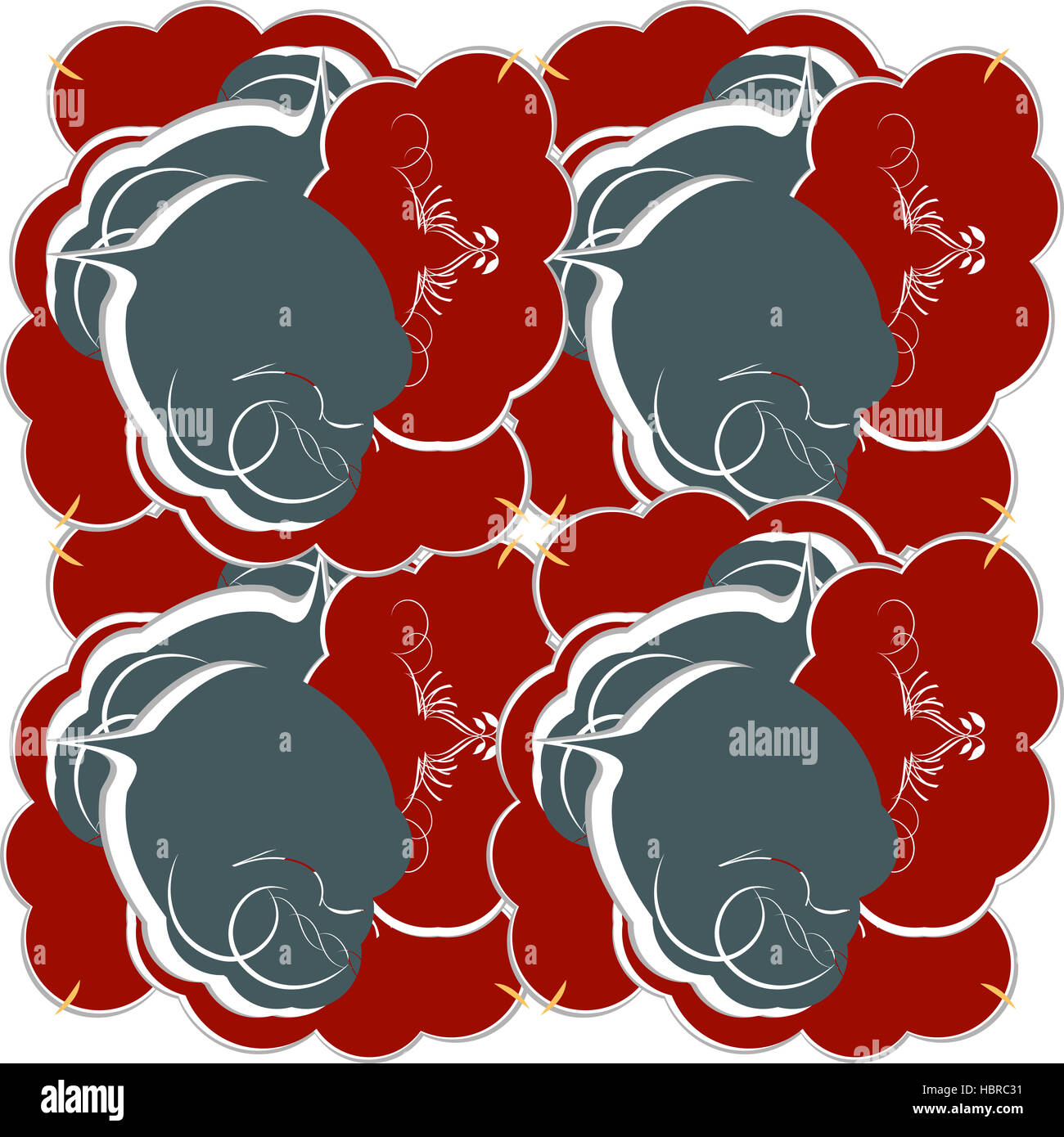 Vintage style flower Cut Out Stock Images & Pictures - Alamy