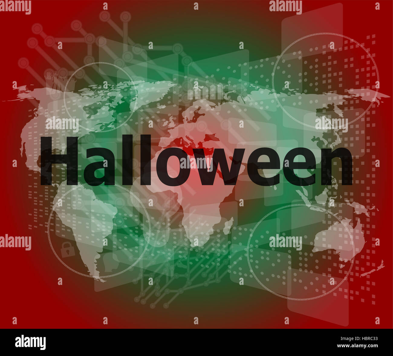 screen digital with holiday halloween word Stock Photo - Alamy