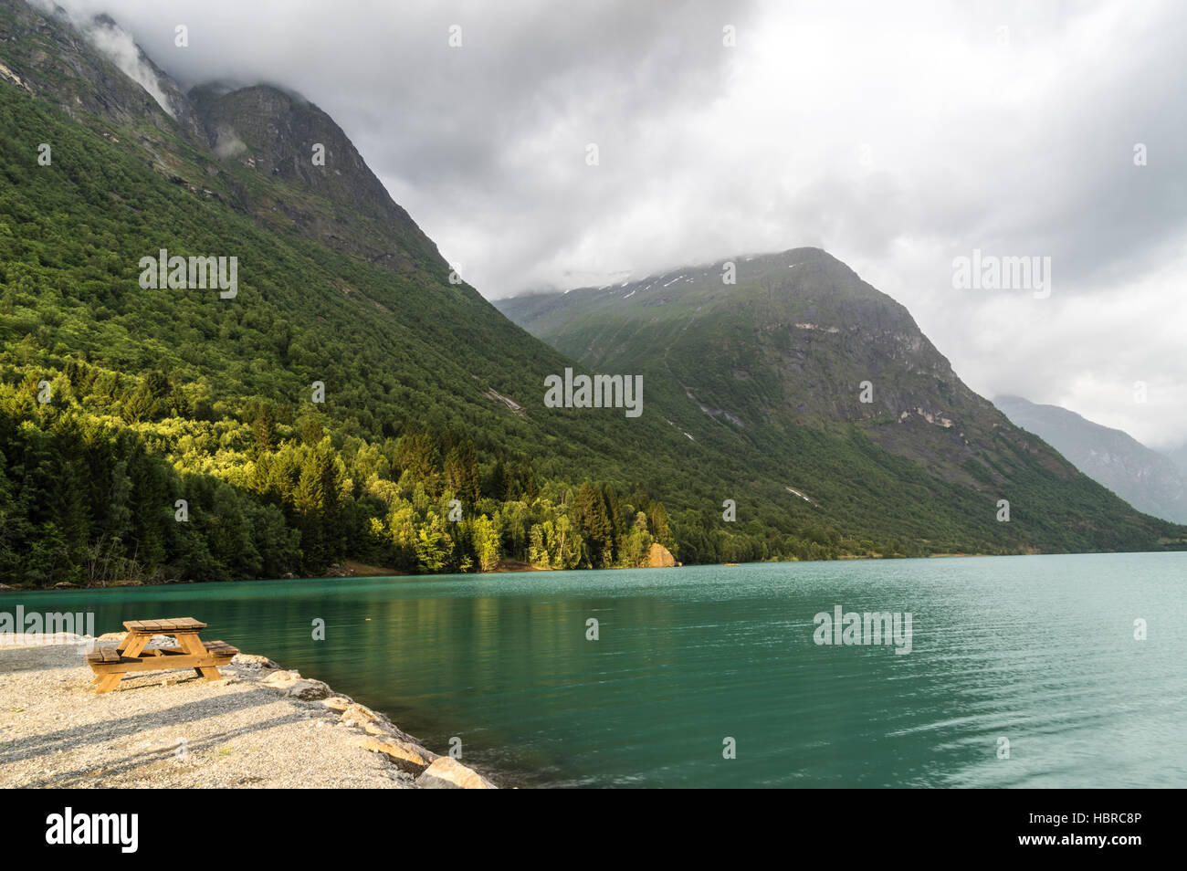 At the glacier lake in Sande Stock Photo - Alamy