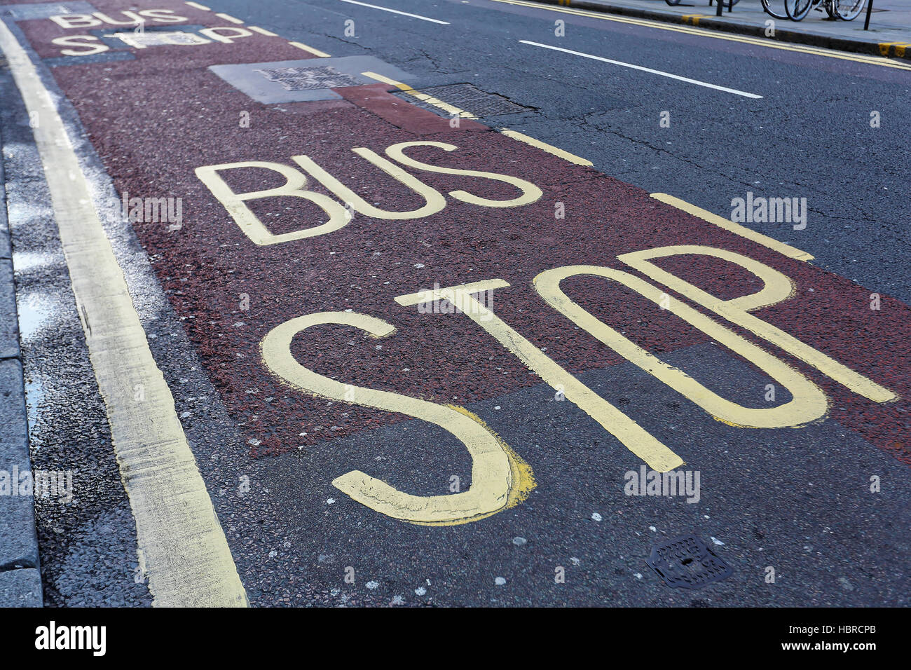 Bus Stop Sign Stock Photo - Alamy