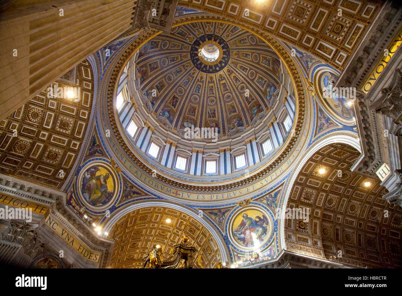 Rome, St Peters Basilica, dome interior Stock Photo - Alamy