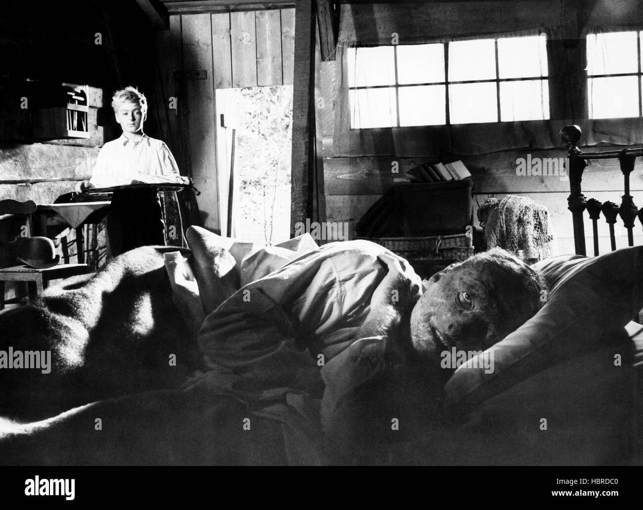 FACE OF FIRE, from left, Miko Oscard, James Whitmore, 1959 Stock Photo ...