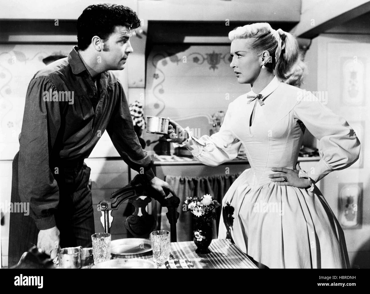 THE FARMER TAKES A WIFE, from left, Dale Robertson, Betty Grable, 1953 ...